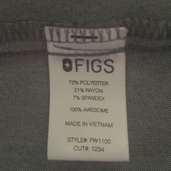 Figs | Tops | Figs Graphite Casma Threepocket Scrub Top Large | Poshmark